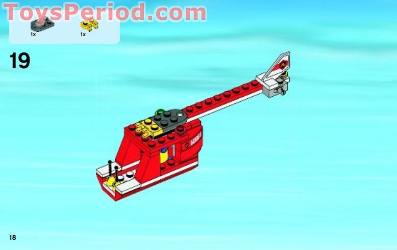 LEGO 60004 Fire Station Instructions and Parts List