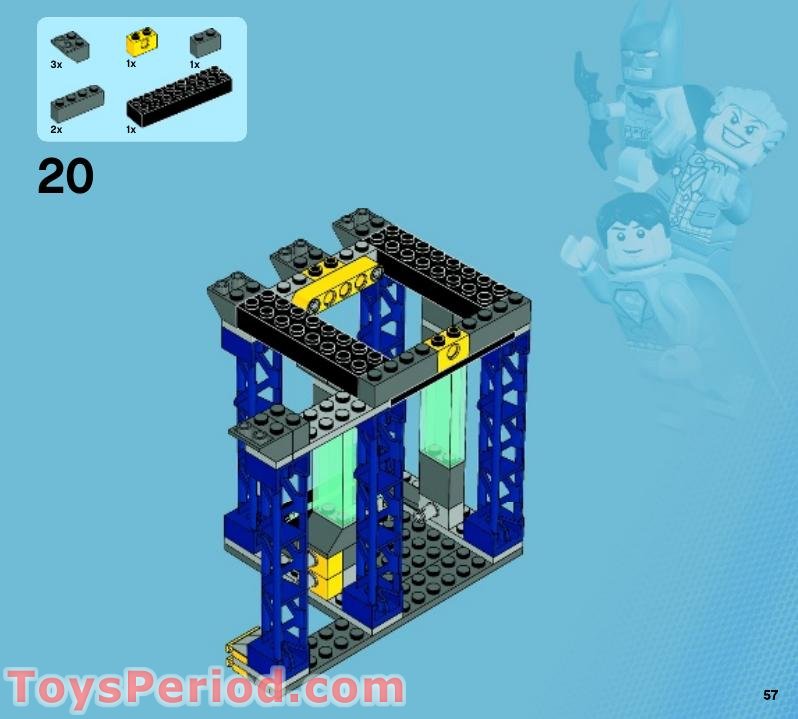 LEGO 6860 The Batcave Instructions and Parts List