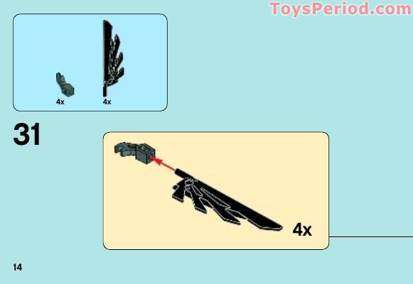 LEGO 70000 Razcal's Glider Instructions and Parts List