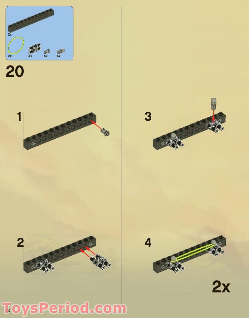 LEGO 2507 Fire Temple Instructions and Parts List