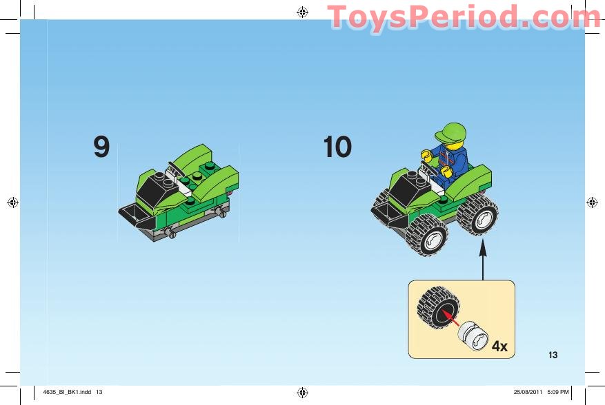 LEGO 4635 Fun with Vehicles Instructions and Parts List