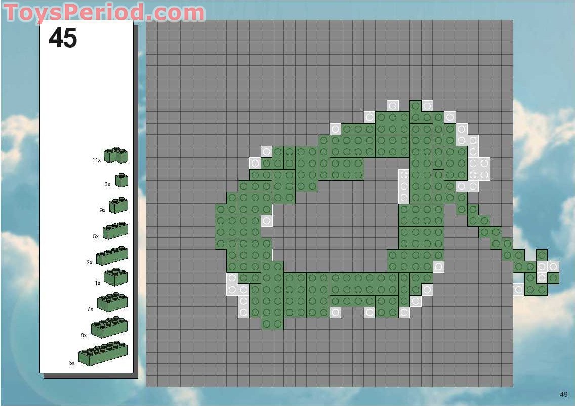 LEGO 3450 Statue of Liberty Sculpture Instructions and Parts List