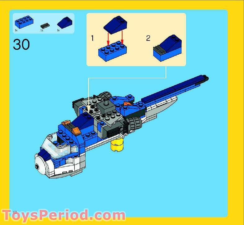 LEGO 4995 Cargo Copter Instructions and Parts List