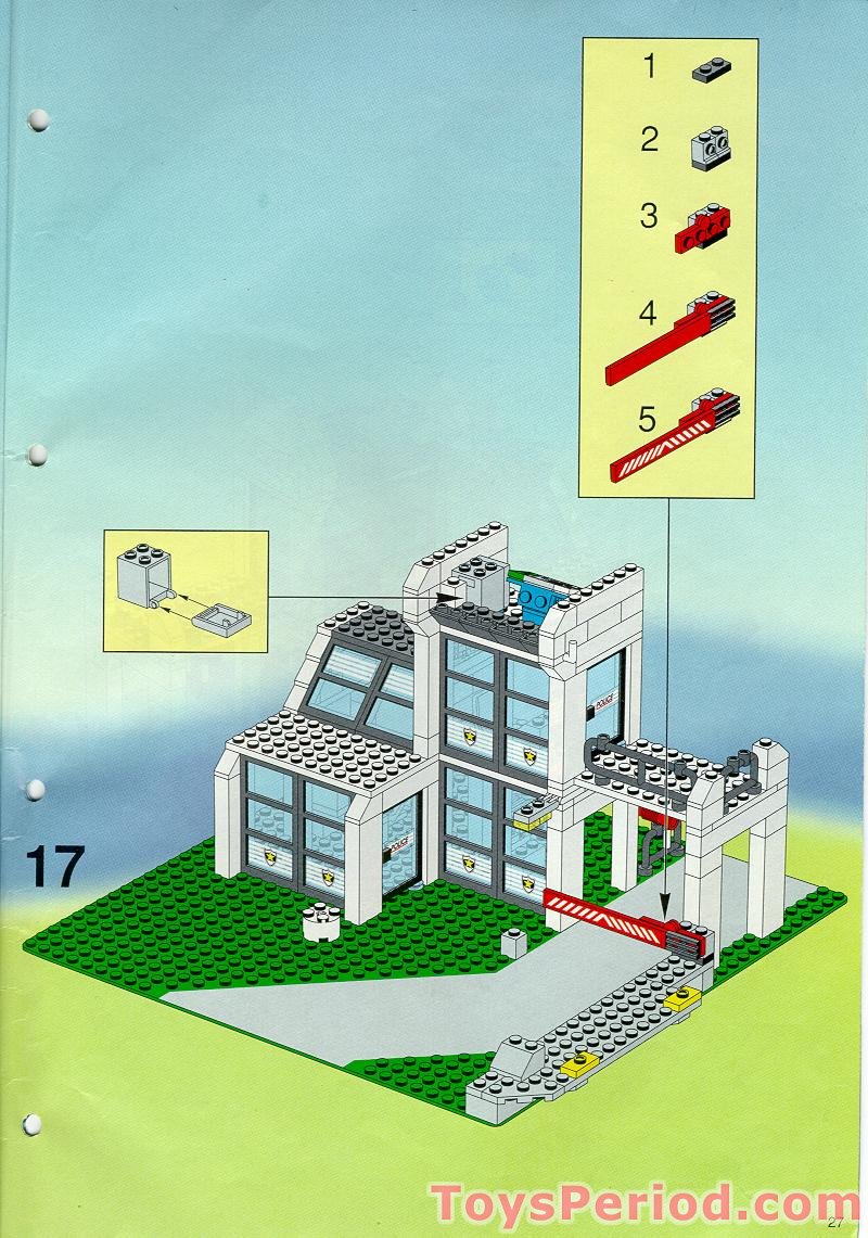 LEGO 6598 Metro PD Station Instructions and Parts List