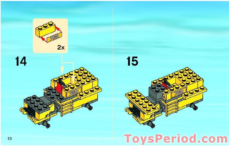 LEGO 7630 Front-End Loader Instructions and Parts List