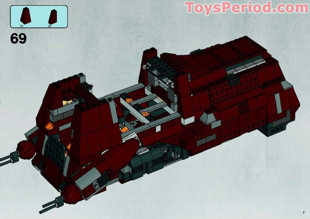 LEGO 7662 Trade Federation MTT Instructions and Parts List