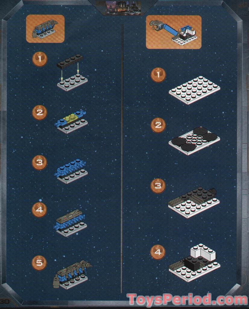 LEGO 7180 B-Wing at Rebel Control Center Instructions and Parts List