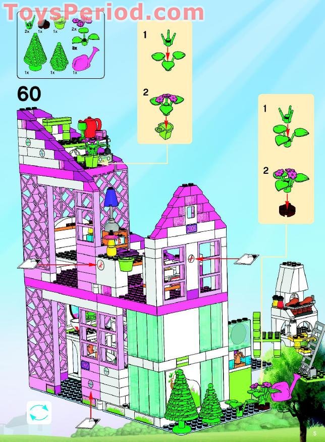 LEGO 7586 Sunshine Home Instructions and Parts List