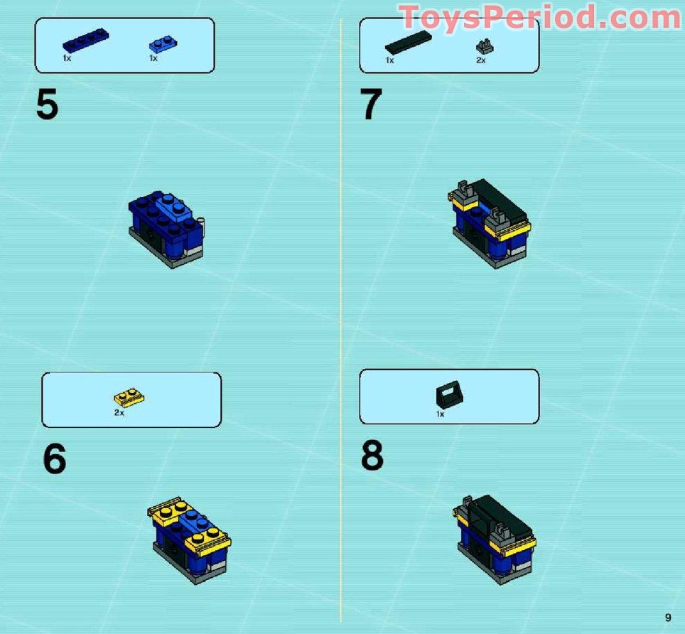 LEGO 8636 Mission 7: Deep Sea Quest Instructions and Parts List