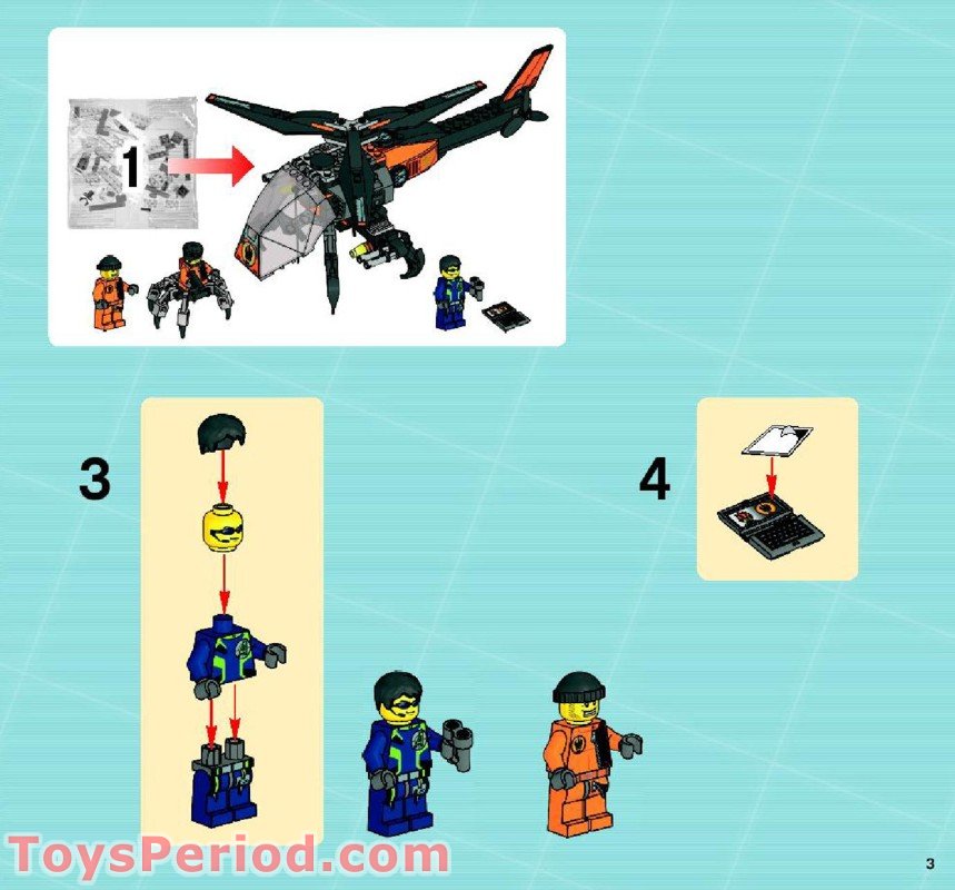 LEGO 8634 Mission 5: Turbocar Chase Instructions and Parts List