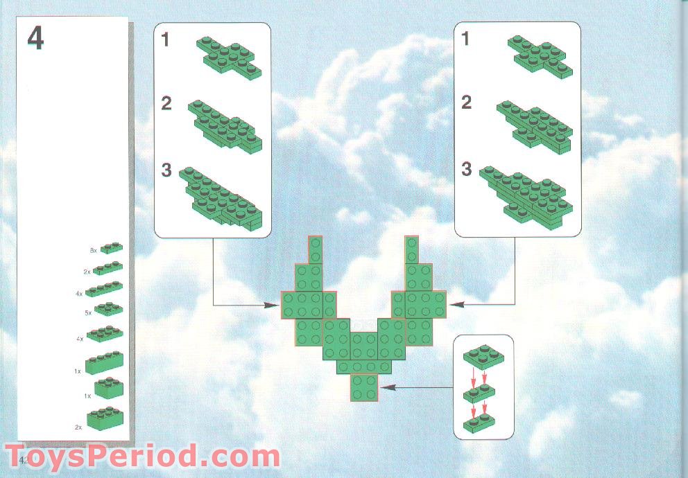 LEGO 3724 LEGO Dragon Instructions and Parts List