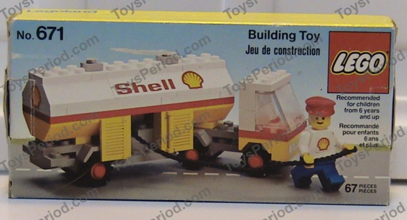 LEGO 671-1 Shell Fuel Tanker Instructions and Parts List