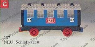 LEGO 137-2 Passenger Sleeping Car Instructions and Parts List