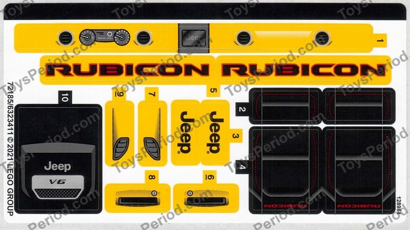 LEGO Sets with Part 42122stk01 Sticker Sheet for Set 42122 - (72185/ ...