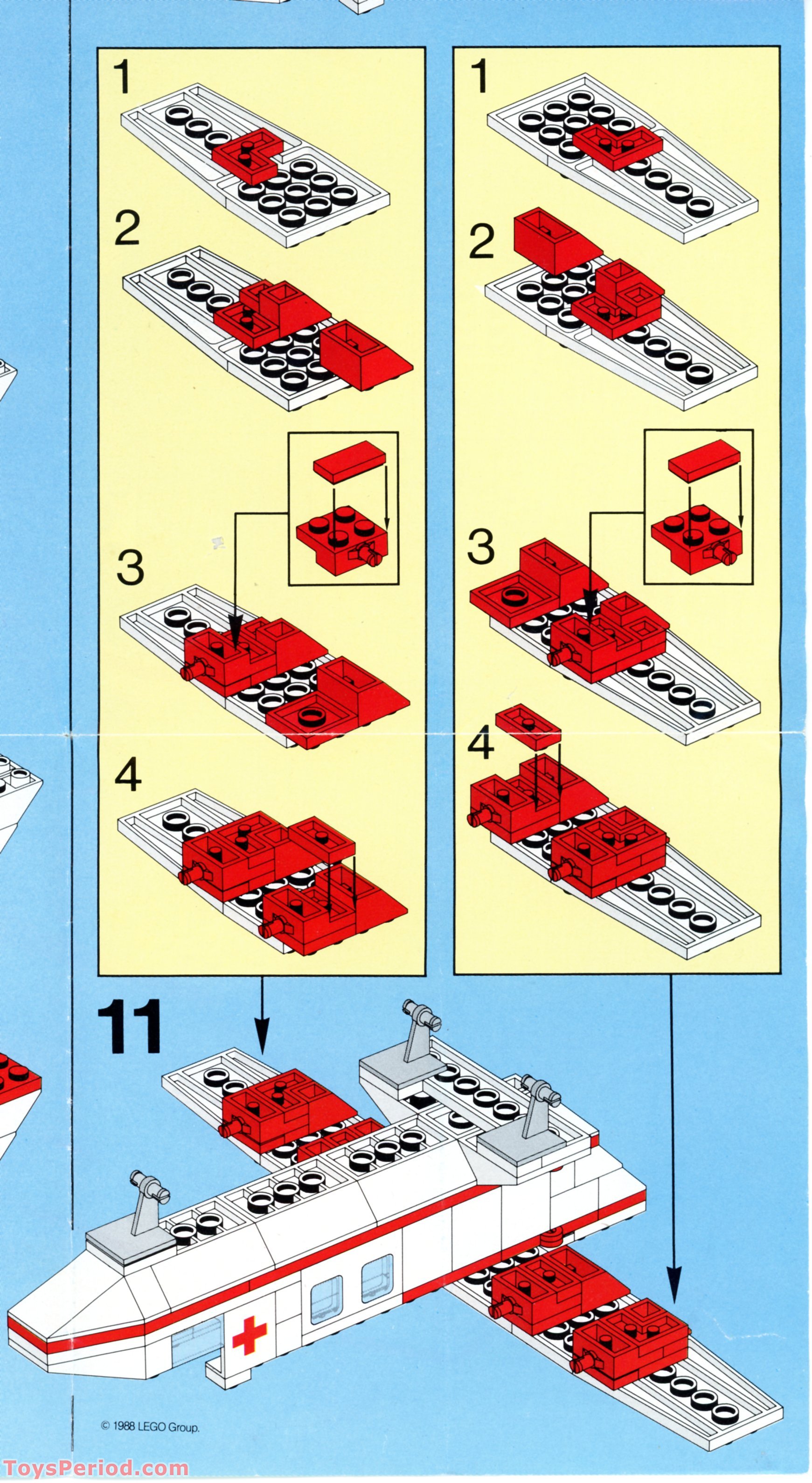 LEGO 6356 Med-Star Rescue Plane Instructions and Parts List
