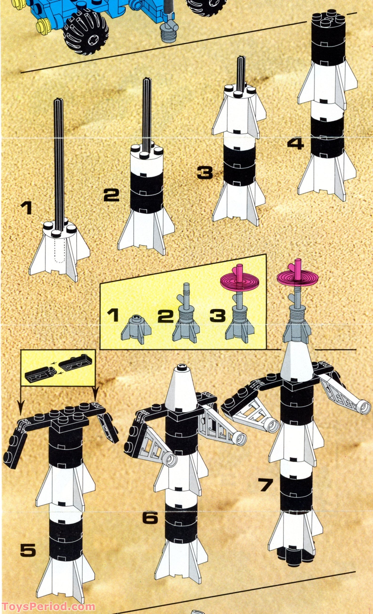 LEGO 6881 Lunar Rocket Launcher Instructions and Parts List