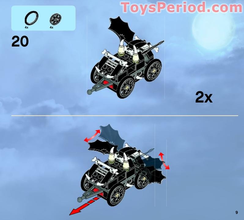 LEGO 9467 The Ghost Train Instructions and Parts List