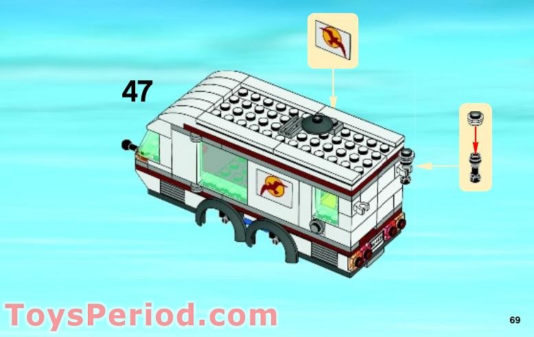 LEGO 4435 Car and Caravan Instructions and Parts List