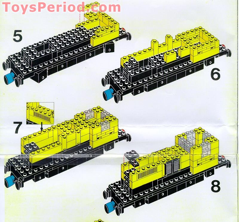 LEGO 162 Locomotive Without Motor Instructions and Parts List
