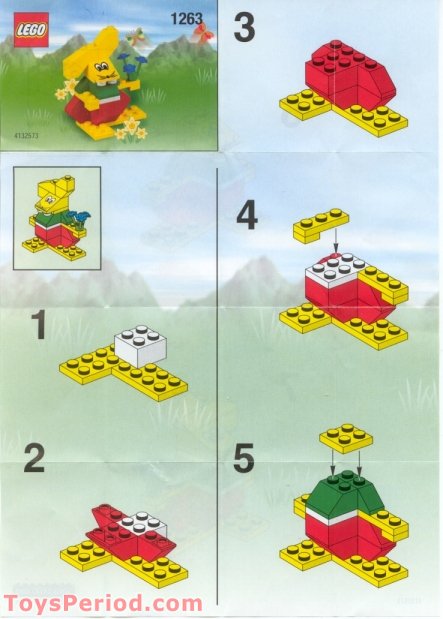 LEGO 1263 Easter Bunny Instructions and Parts List