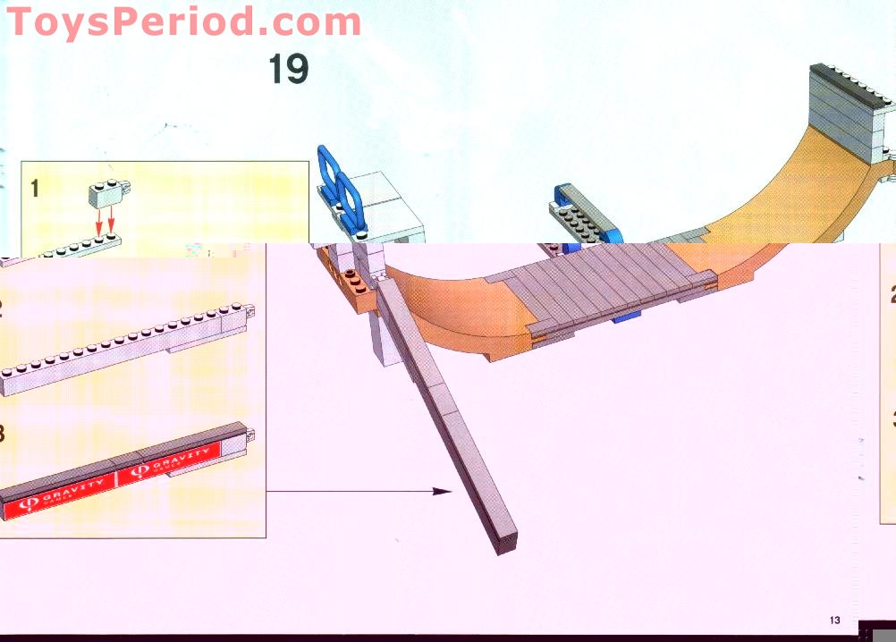 LEGO 3537 Skateboard Vert Park Challenge Instructions and Parts List