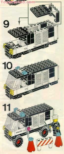 LEGO 6681 Police Van Instructions and Parts List
