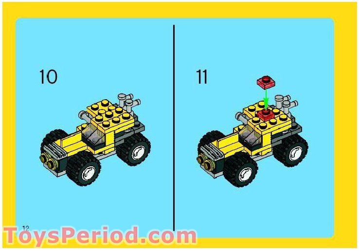 LEGO 6742 Mini Jeep Instructions and Parts List