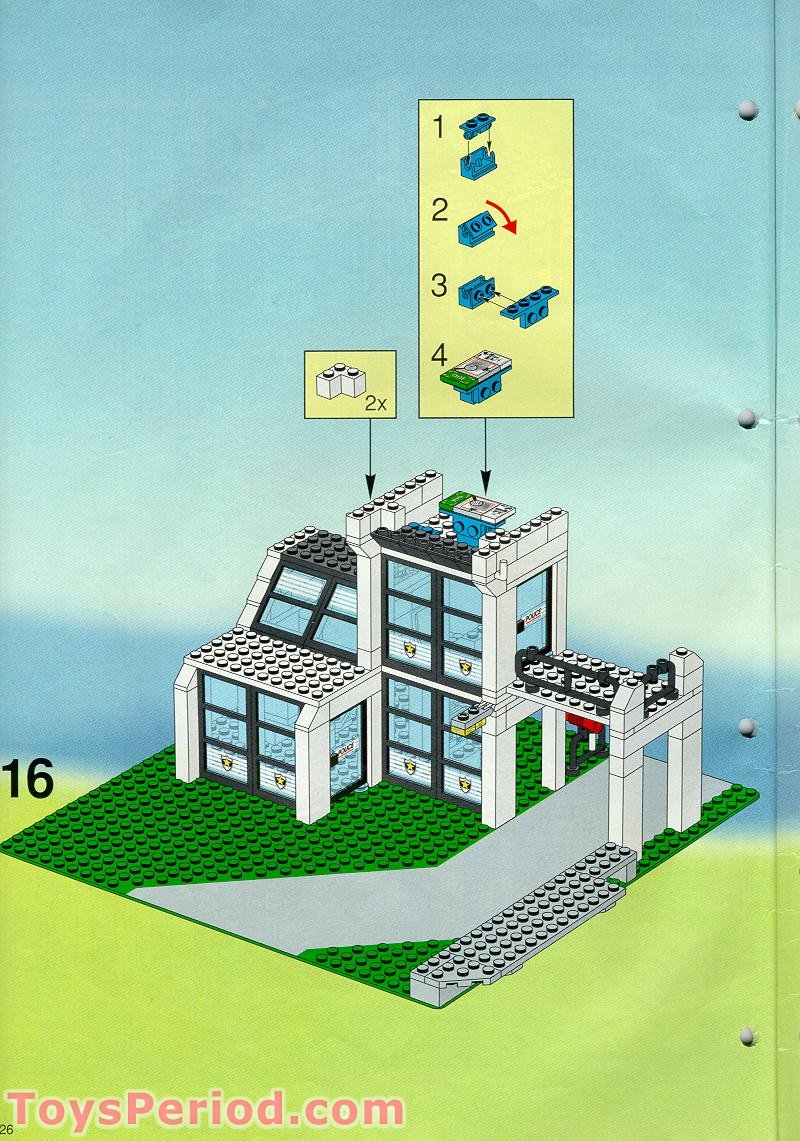 LEGO 6598 Metro PD Station Instructions and Parts List