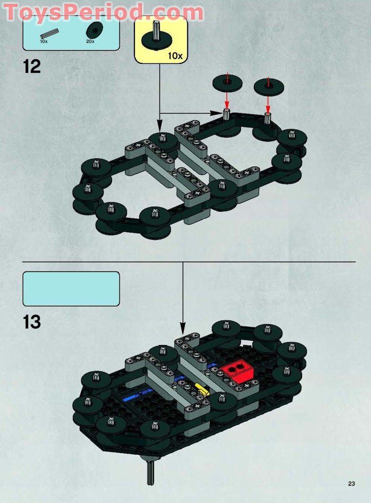 LEGO 7664 Tie Crawler Instructions and Parts List