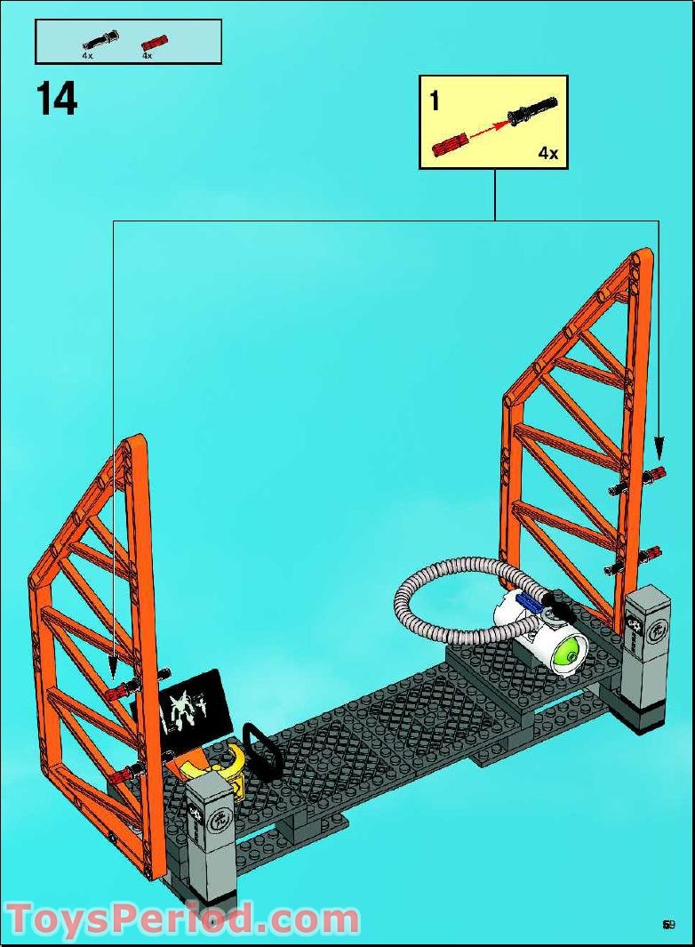 LEGO 7709 Sentai Fortress Instructions and Parts List
