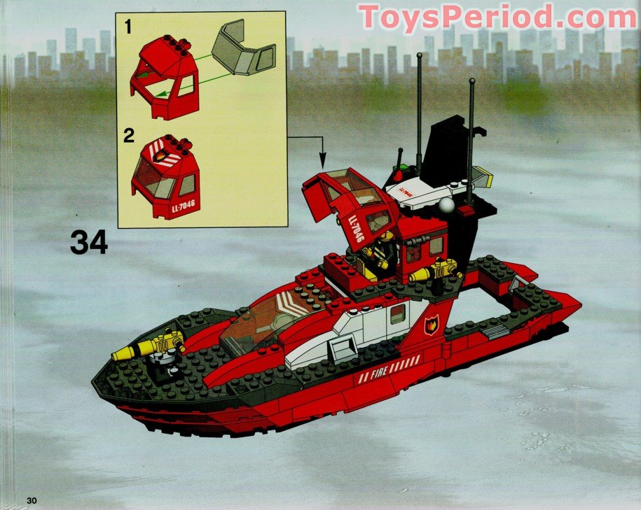 LEGO 7046 Fire Command Craft Set Parts Inventory and Instructions ...