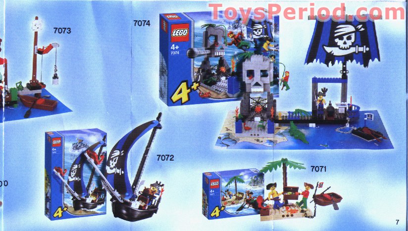 LEGO 7070 Catapult Raft Instructions and Parts List