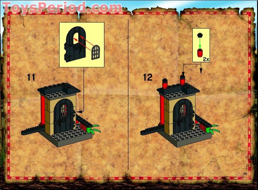 LEGO 7419 Dragon Fortress Instructions and Parts List