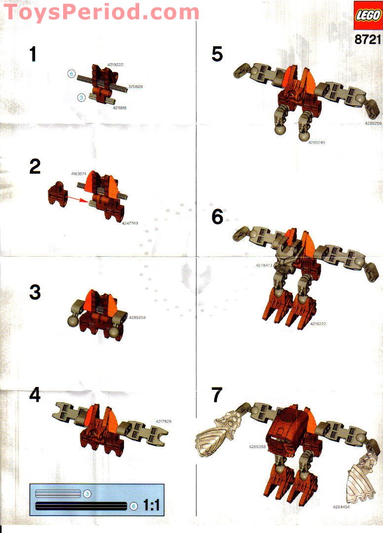 LEGO 8721 Velika Instructions and Parts List