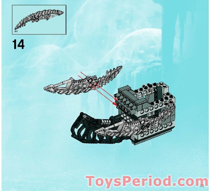LEGO 8926 Toa Undersea Attack Instructions and Parts List