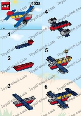 LEGO 4038 Airplane Instructions and Parts List