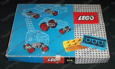 LEGO 314-2 Large and Small Wheels and Turn-Table Instructions and Parts ...