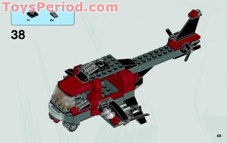 LEGO 6866 Wolverine's Chopper Showdown Instructions and Parts List