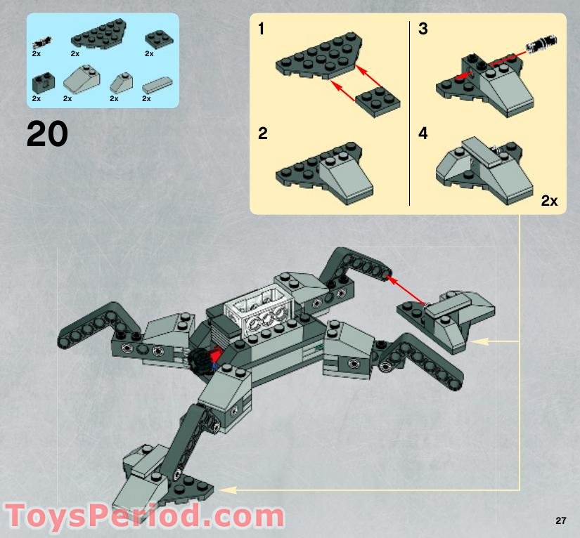 LEGO 7869 Battle for Geonosis Instructions and Parts List