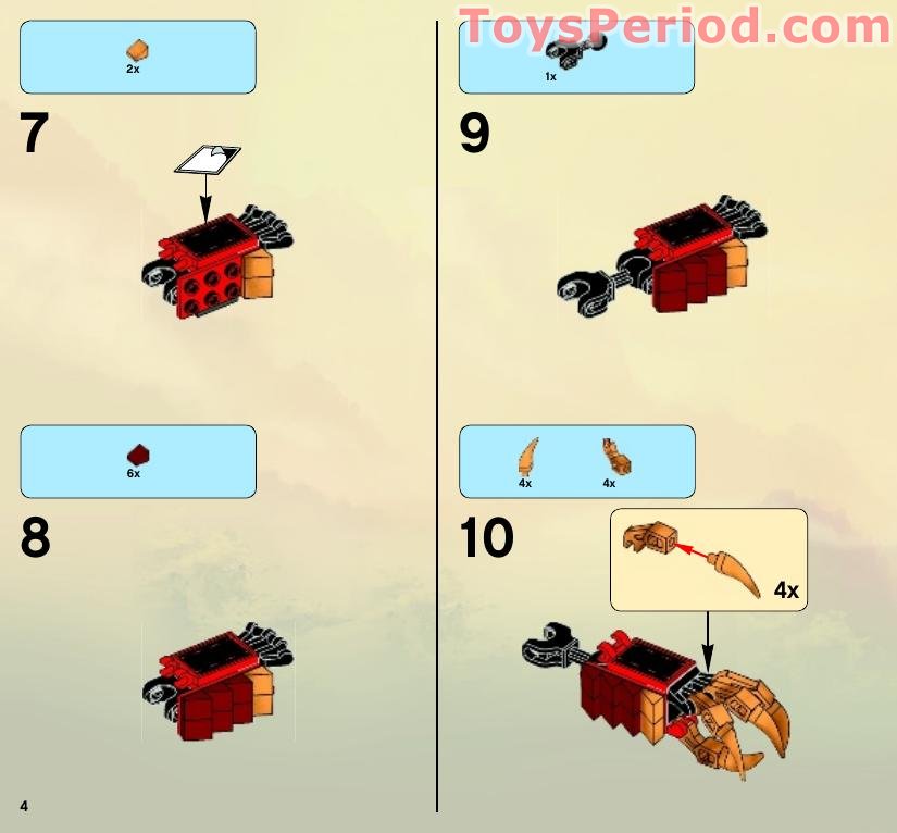 LEGO 9448 Samurai Mech Instructions and Parts List