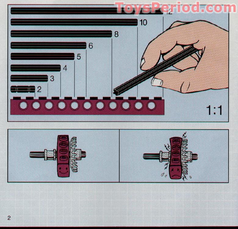 LEGO 2854 Bungee Chopper Instructions and Parts List