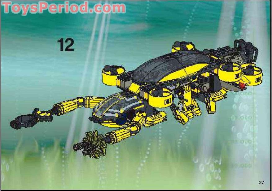 LEGO 4794 Alpha Team Command Sub Instructions and Parts List