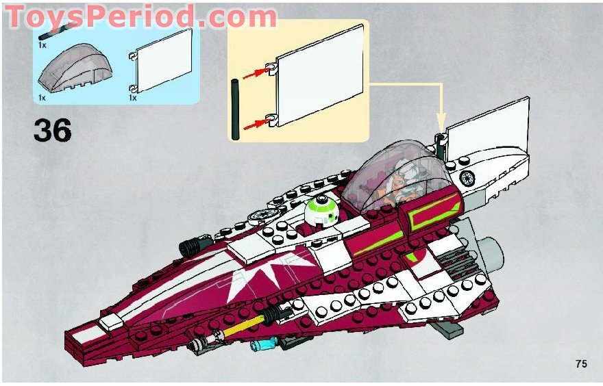 LEGO 7751 Ahsoka's Starfighter and Vulture Droid Instructions and Parts ...