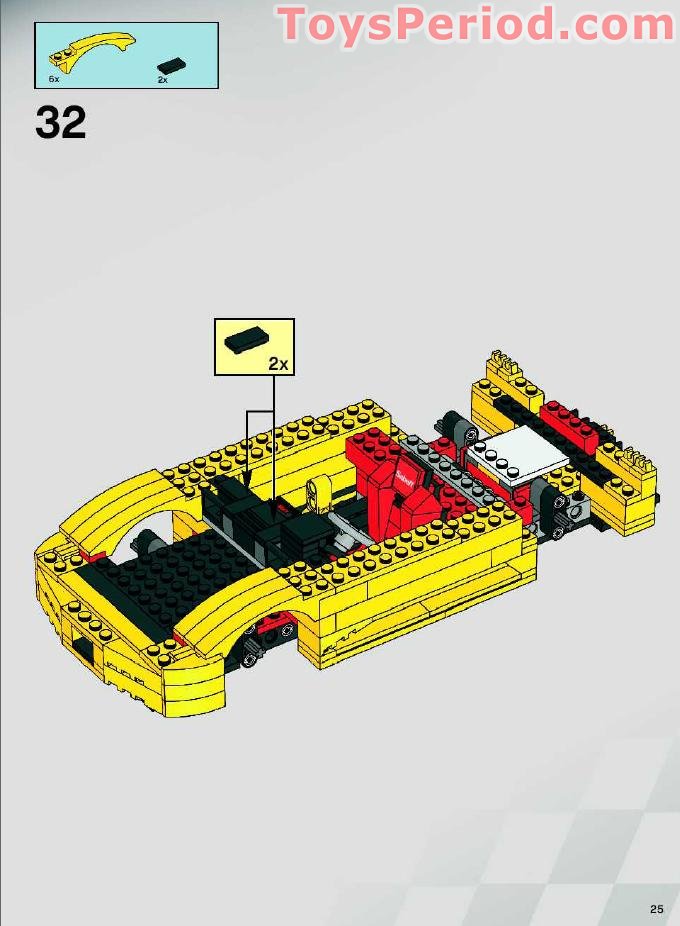 LEGO 8143 Ferrari 1:17 F430 Challenge Instructions and Parts List
