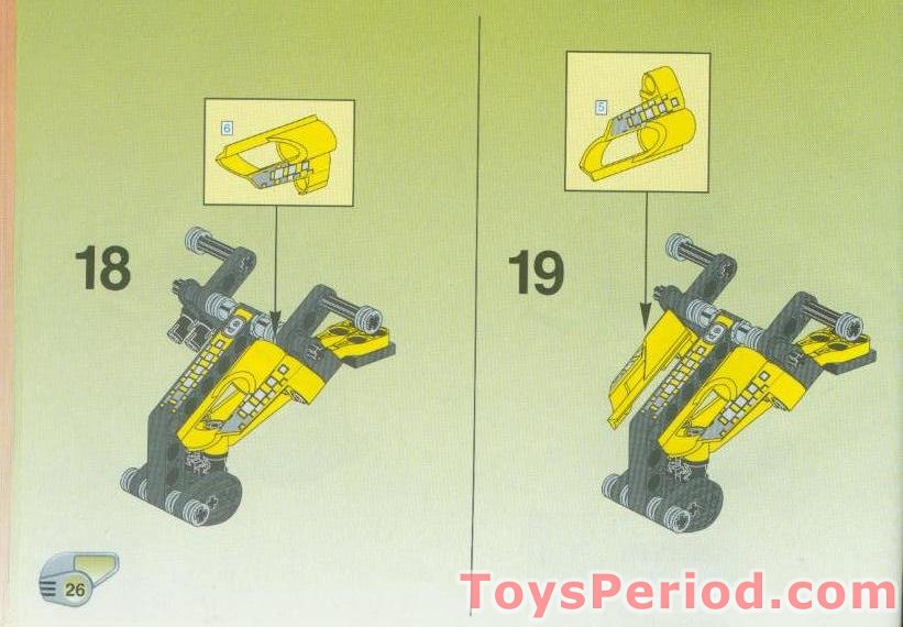 LEGO 8240 Slammer Stunt Bike Instructions and Parts List