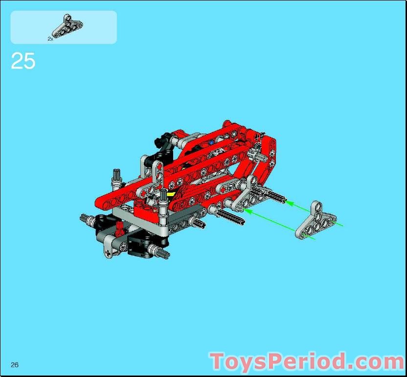 LEGO 8283 Telehandler (Front End Loader) Instructions and Parts List