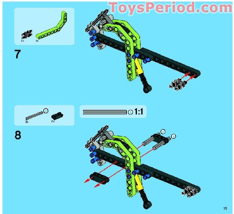 LEGO 8291 Dirt Bike Instructions and Parts List