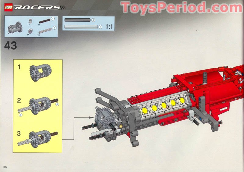 LEGO 8386 Ferrari F1 Racer 1:10 Instructions and Parts List