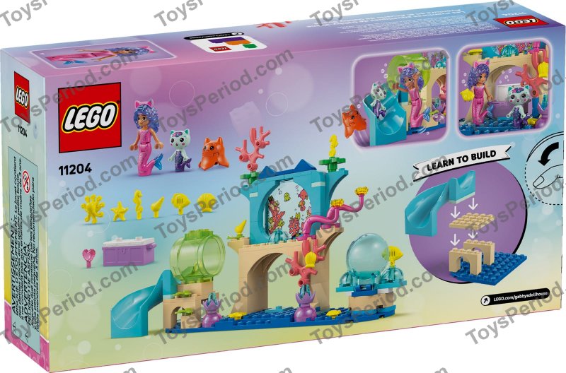 LEGO 11204 Mermaid Gabby's Aquarium Adventure Set Parts List