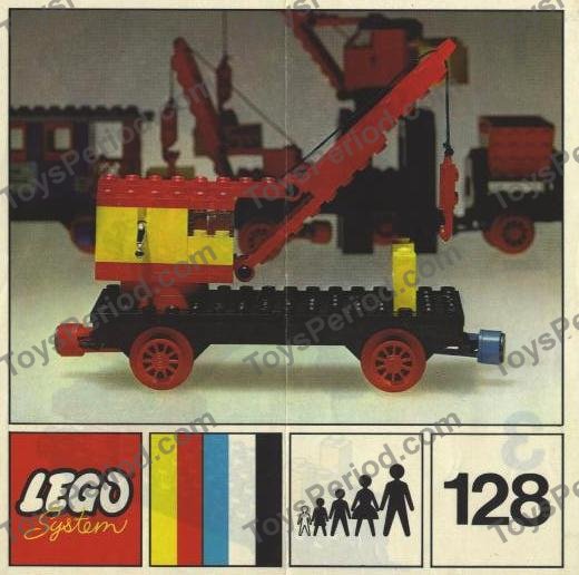 LEGO 128-2 Mobile Crane (Train Base) Instructions and Parts List